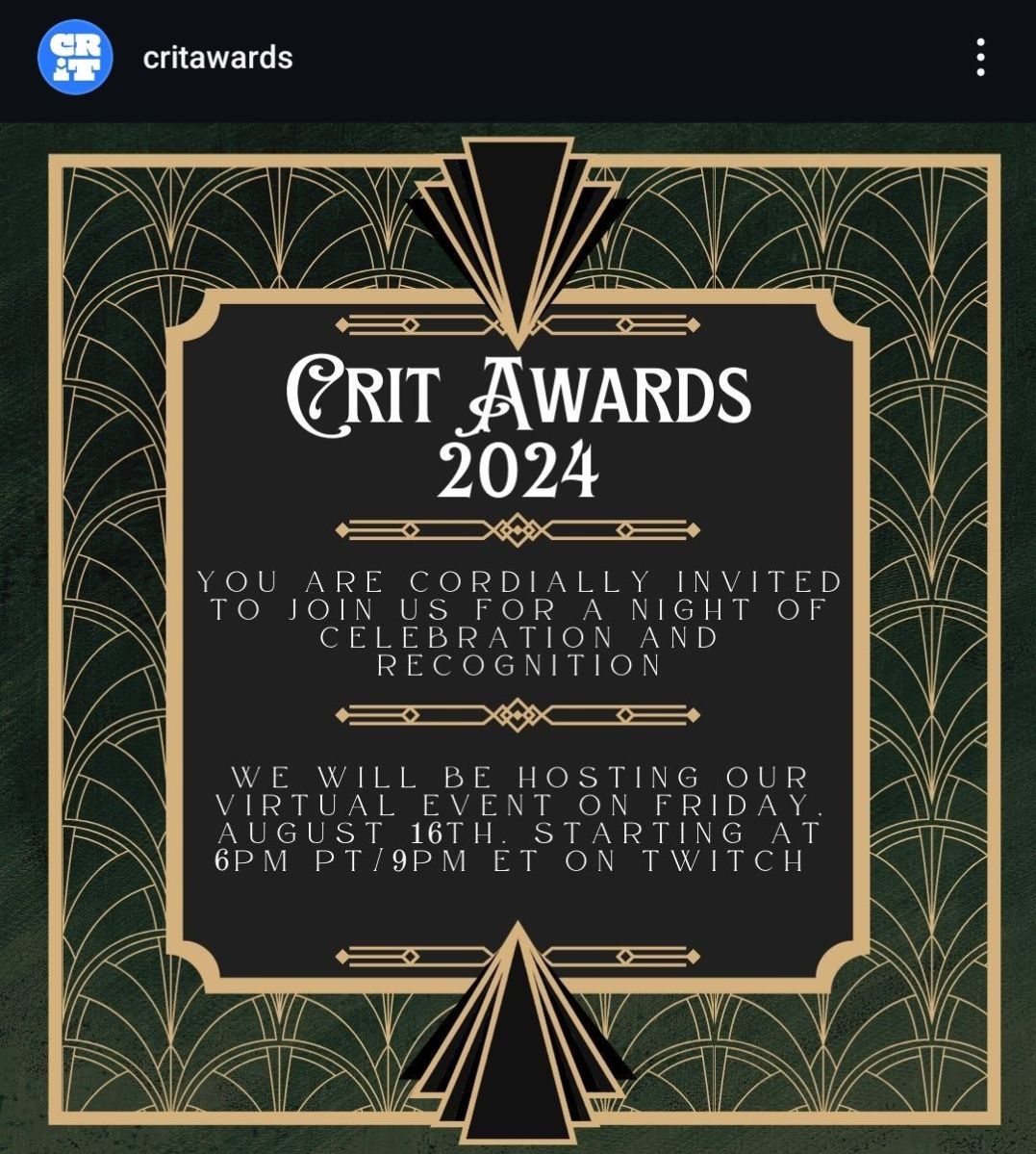 The CRiT Awards Are Coming! – Jeff's Game Box